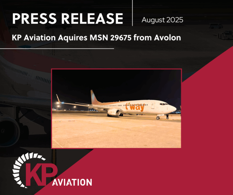 KP AVIATION ACQUIRES 737-800 FROM AVOLON, LEASED TO T’WAY AIR - KP Aviation
